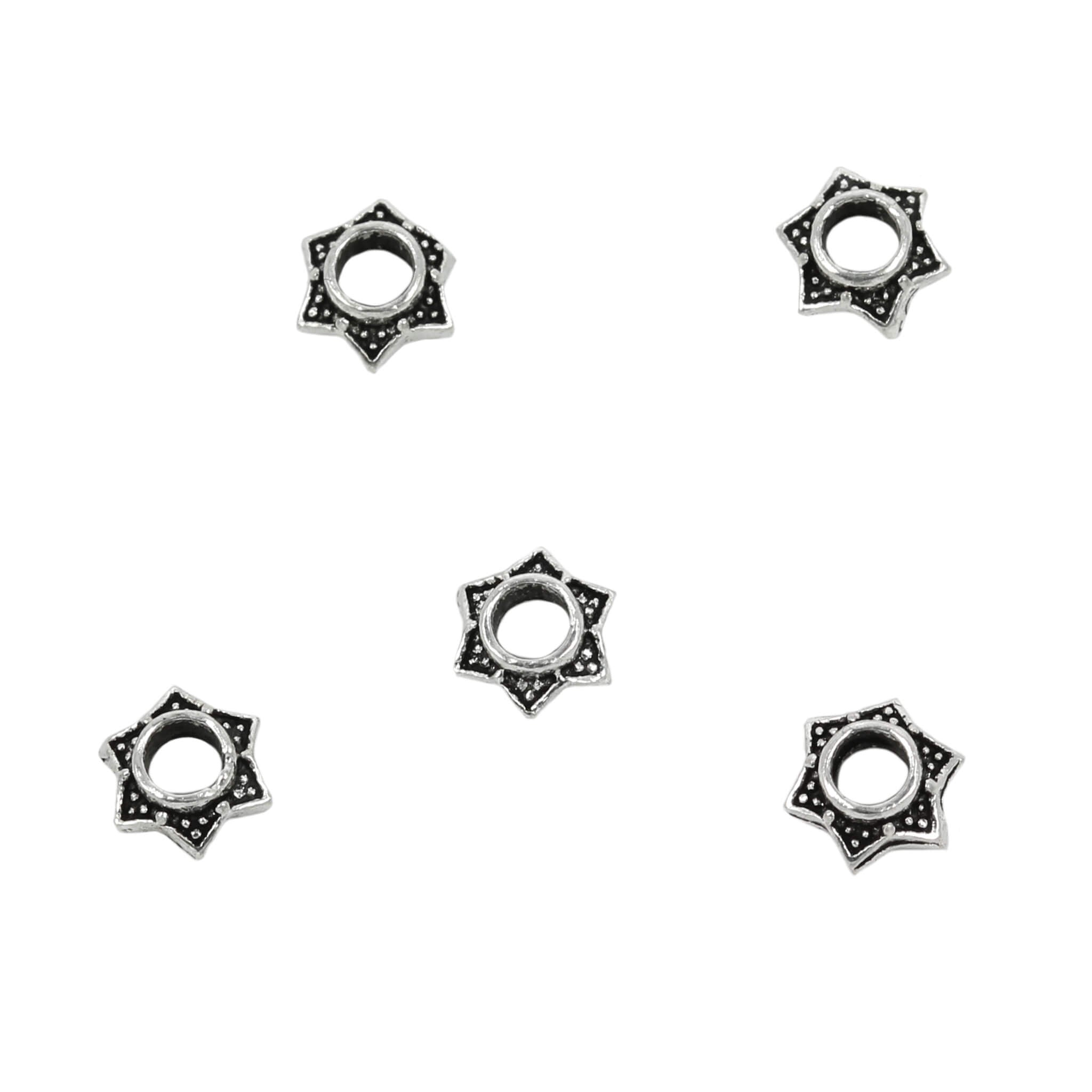 Bali-Style Star Bead Caps in Sterling Silver 5mm – SilviaFindings
