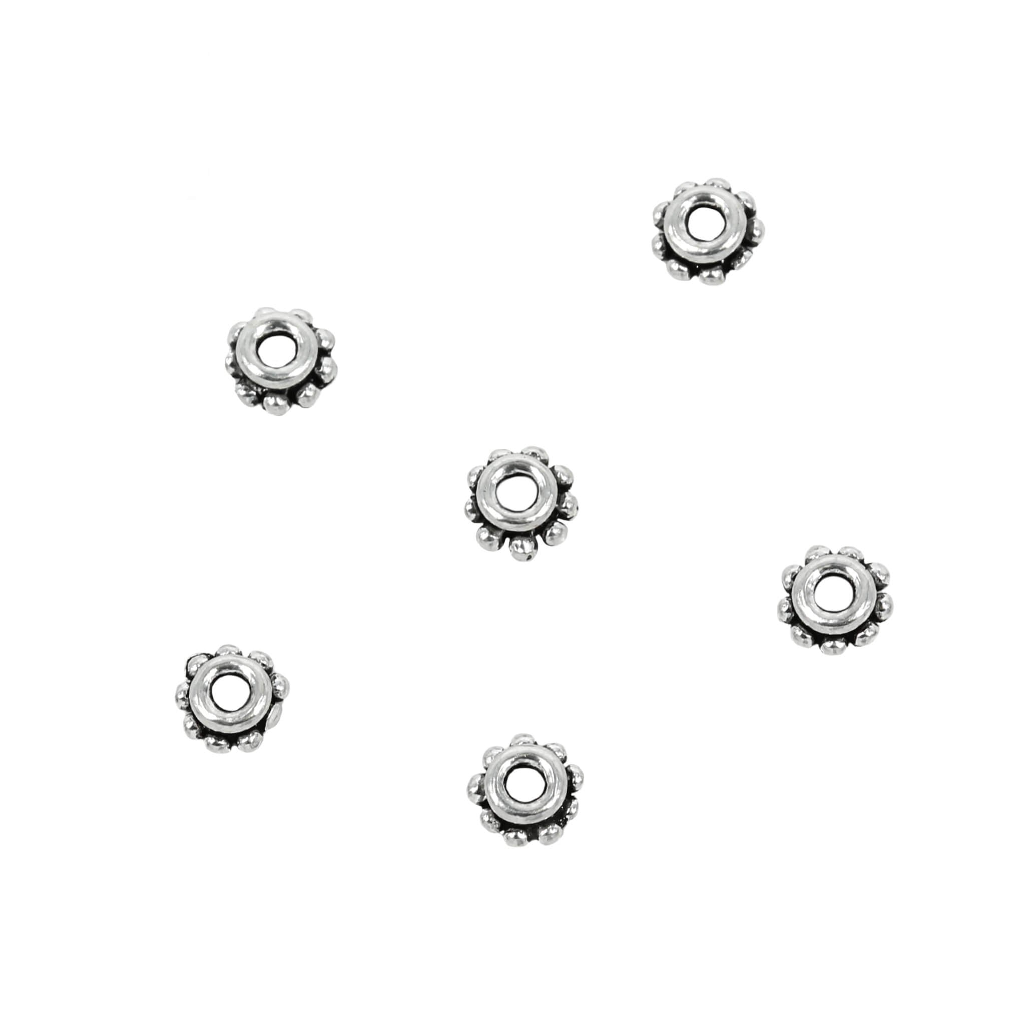 Bali-Style Granulation Bead Cap in Sterling Silver 4mm – SilviaFindings