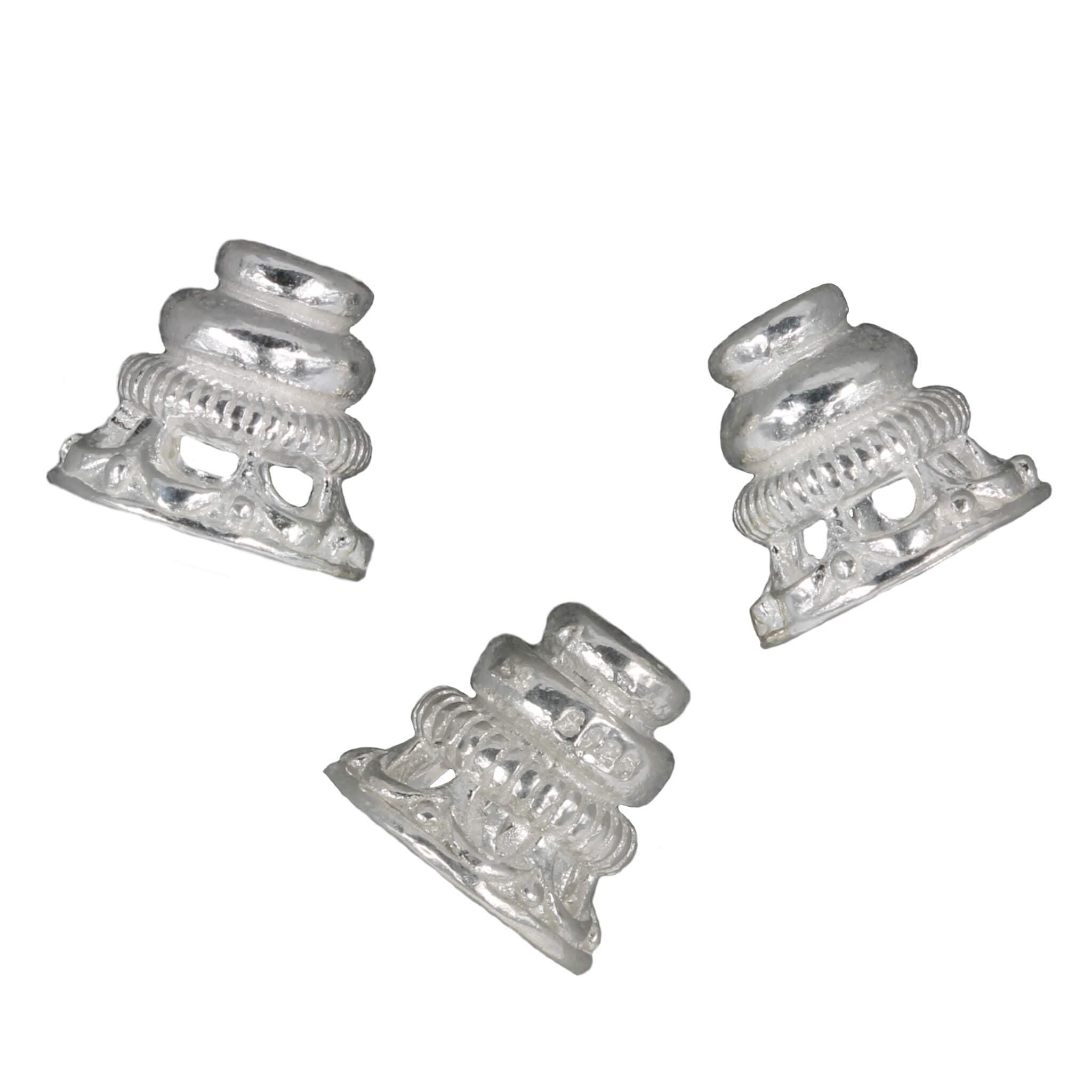Fancy Cone End Cap in Sterling Silver 10x10mm – SilviaFindings