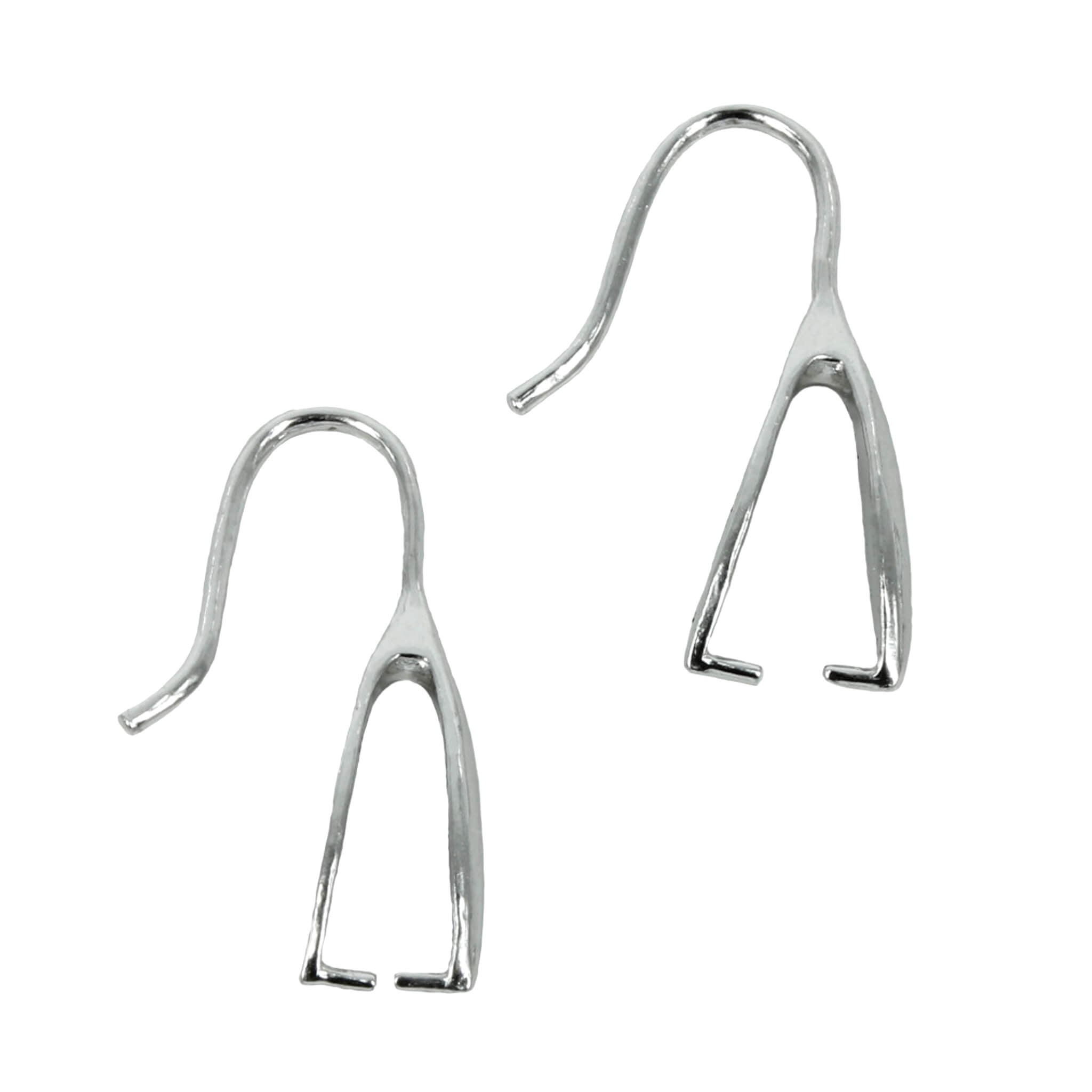 Ear Wires with Integrated Pinch Bail in Sterling Silver – SilviaFindings