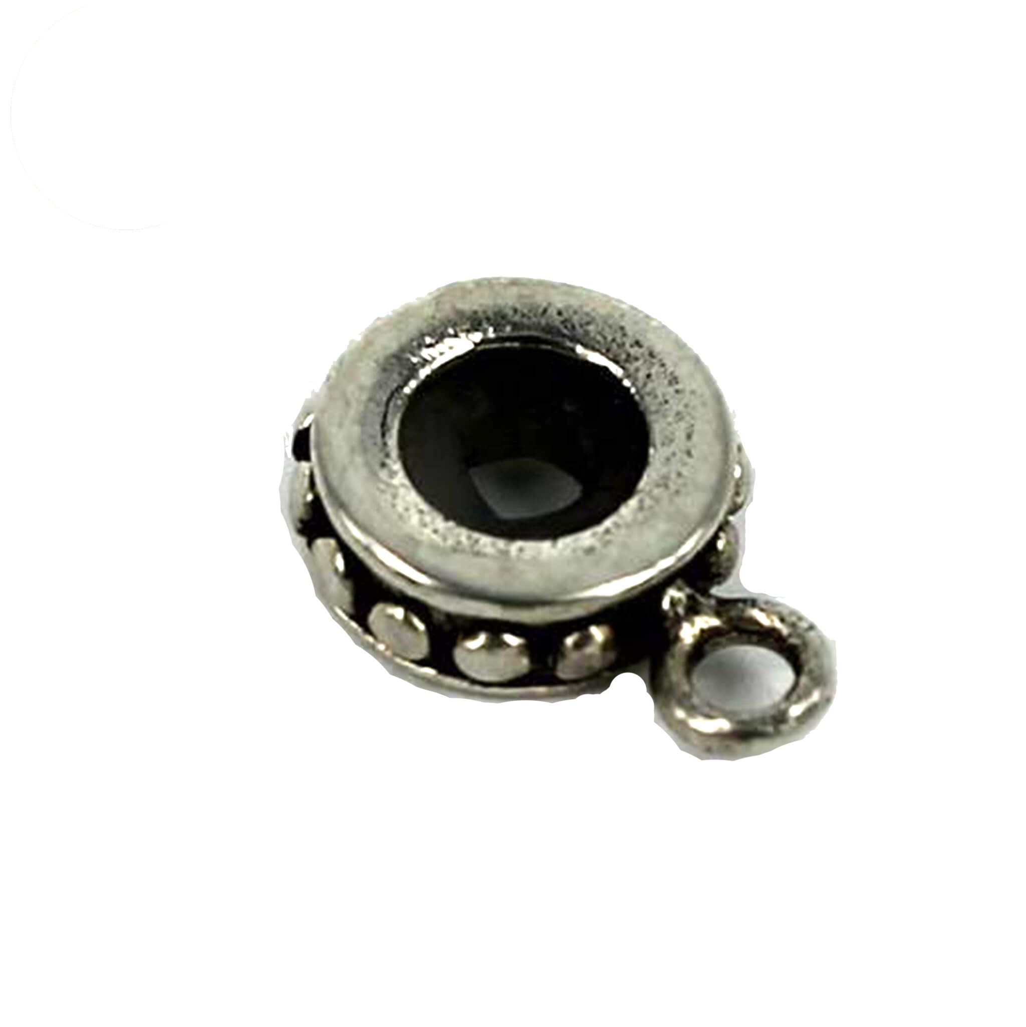 Slim Tube Attached Bail with Silicone Insert in Sterling Silver 11.8x2 ...