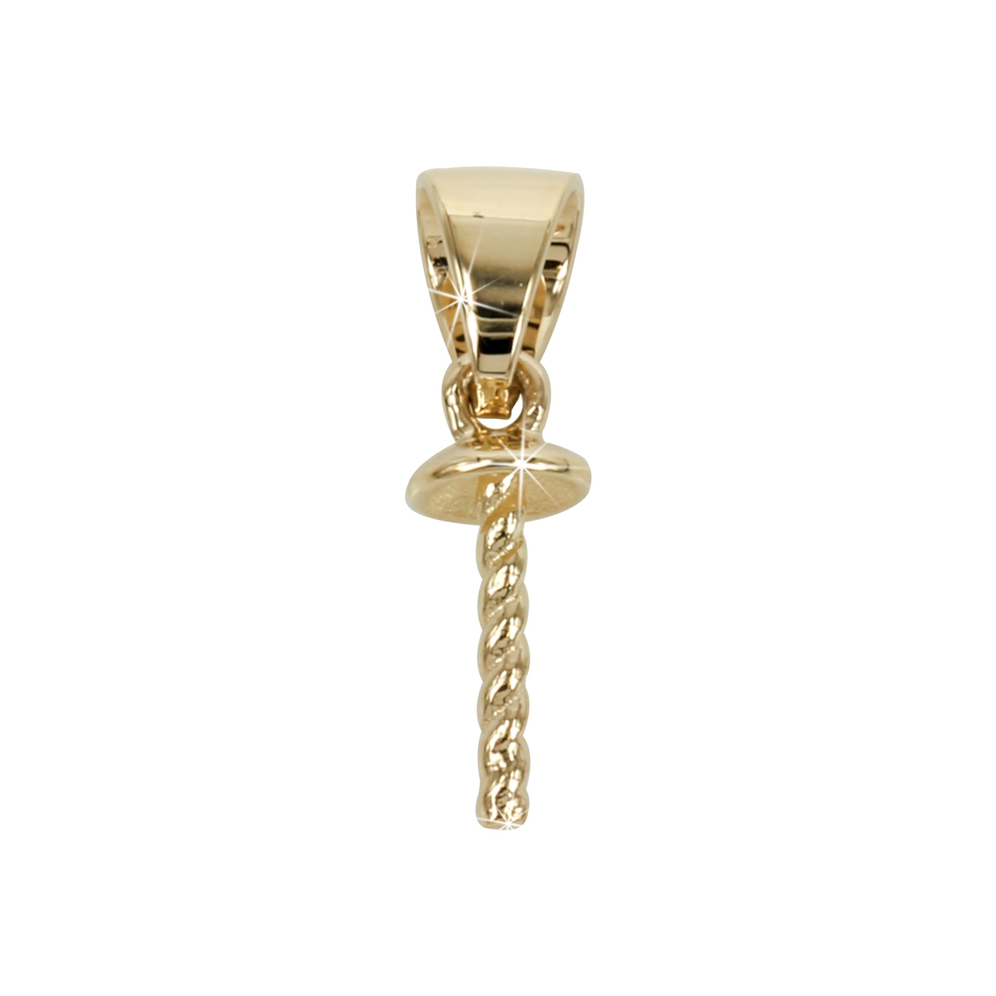 Contoured Bail with Cup & Peg Pearl Mounting in 14K Gold – SilviaFindings