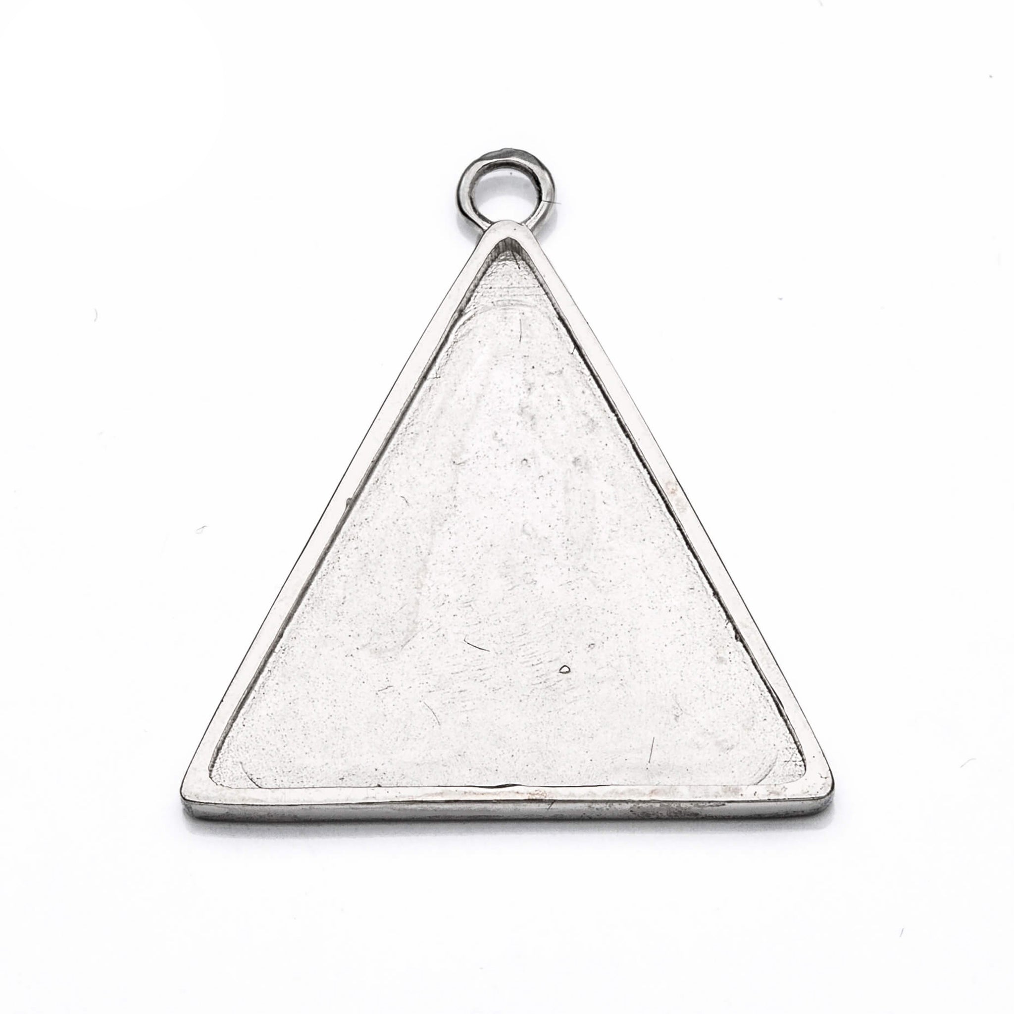 Triangular Pendant with Triangular Bezel Mounting in Sterling Silver 2 ...
