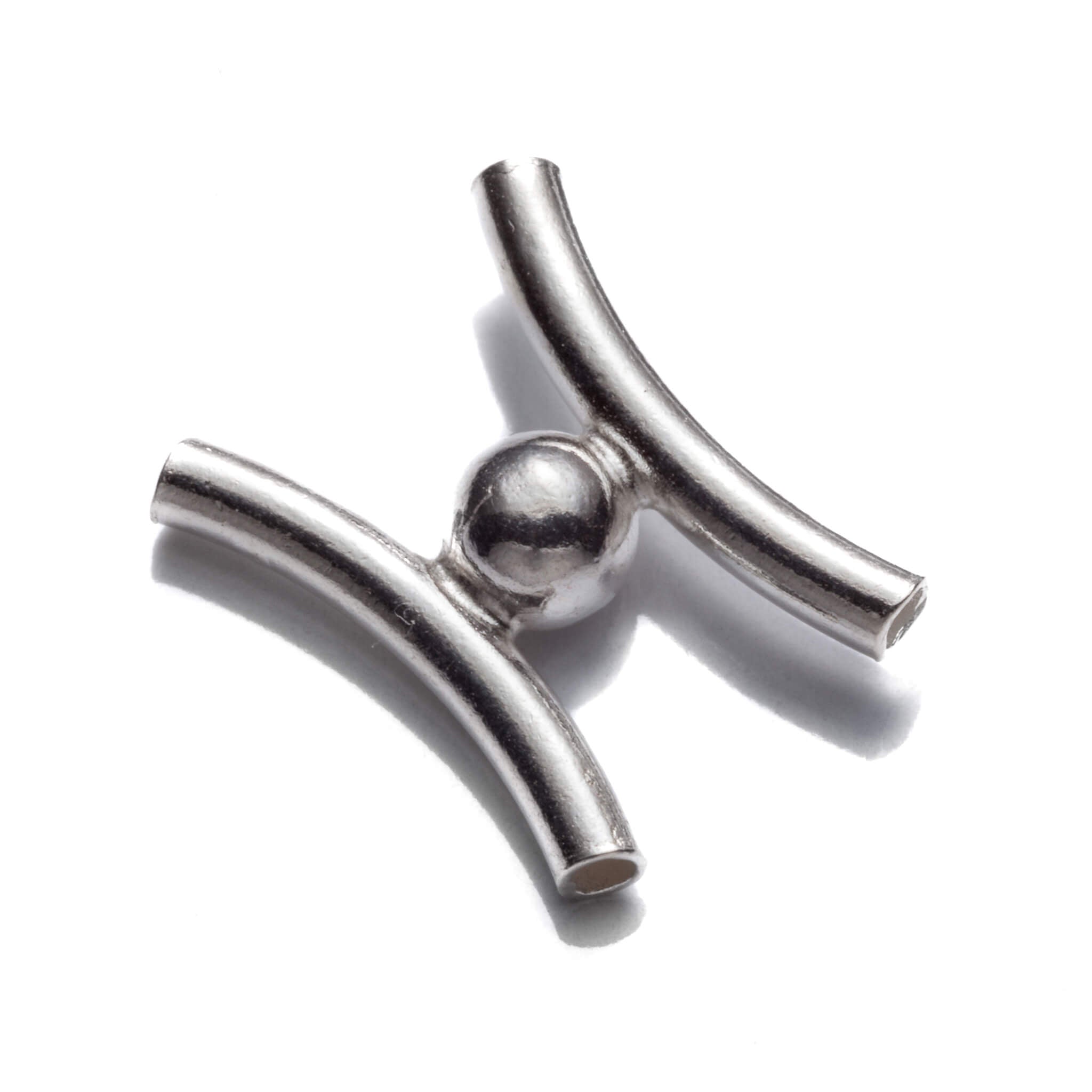 Double Curved Connector in Sterling Silver 1.5x10.5x8.3mm – SilviaFindings